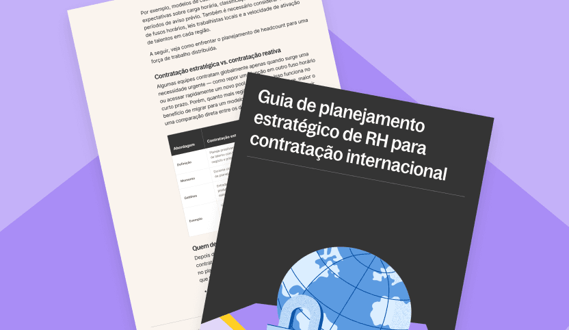 Guia de planejamento estratégico de RH para contratação internacional
